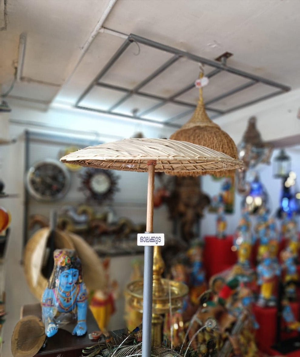 Olakkuda,Ola kuda,Kerala traditional Umbrella,Palmyra leaf umbrella,Ma ...